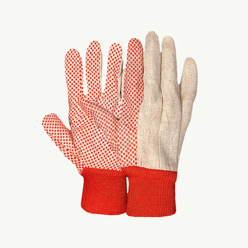 Drill Fabric Gloves (Red Dots) - Hilton Glove